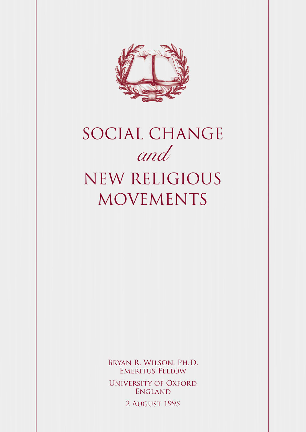 Social Change and New Religious Movements