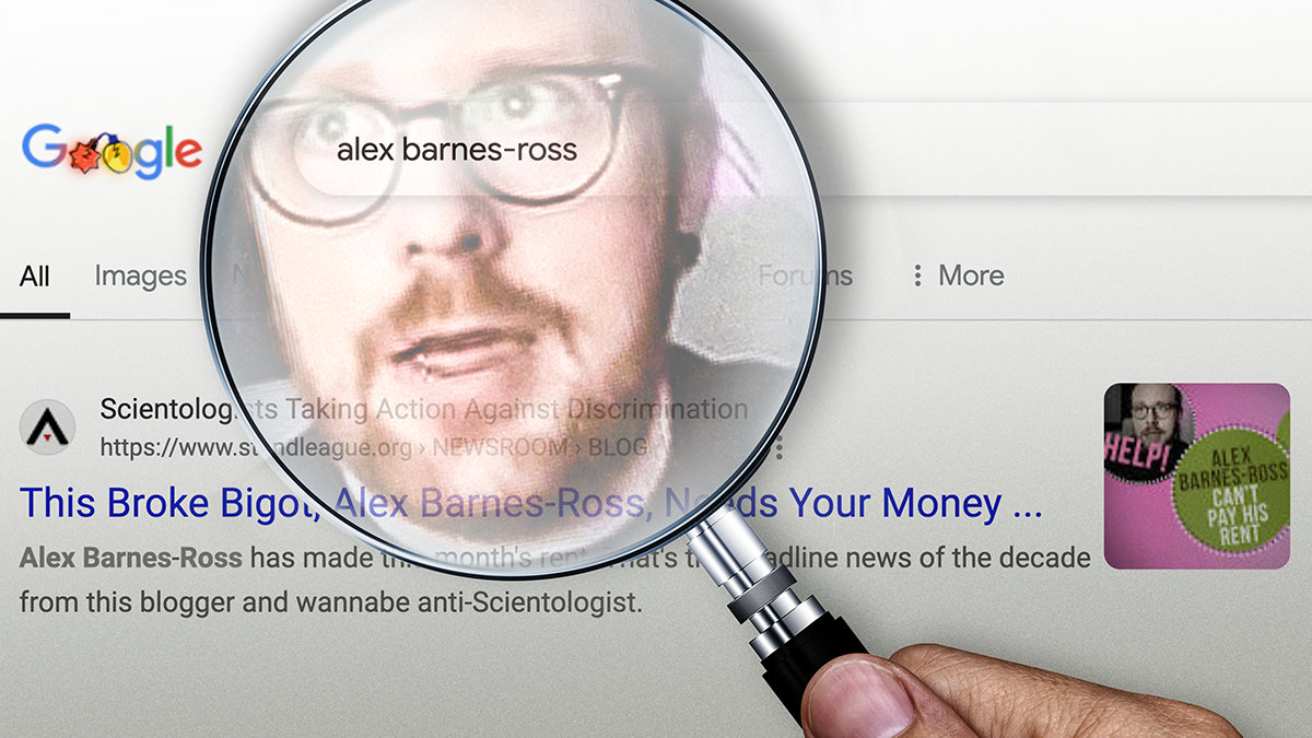 Google IDs Alex Barnes-Ross as a Broke Bigot