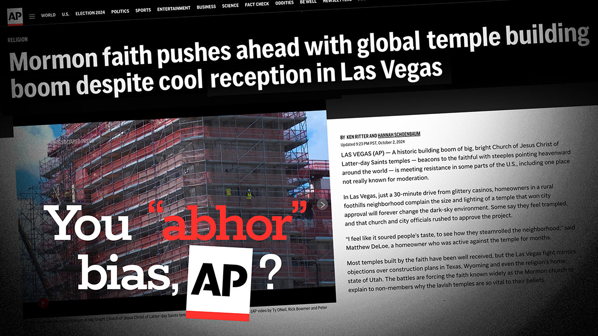 Rewriting History: AP’s Bias on Display in Latter-day Saints Temple ...