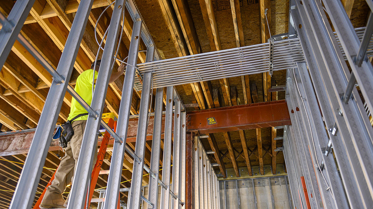 Electrical Conduit Is Installed at the Woolworth Building