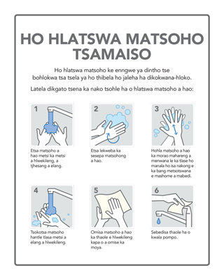 Tsela ya ho hlatswa matsoho