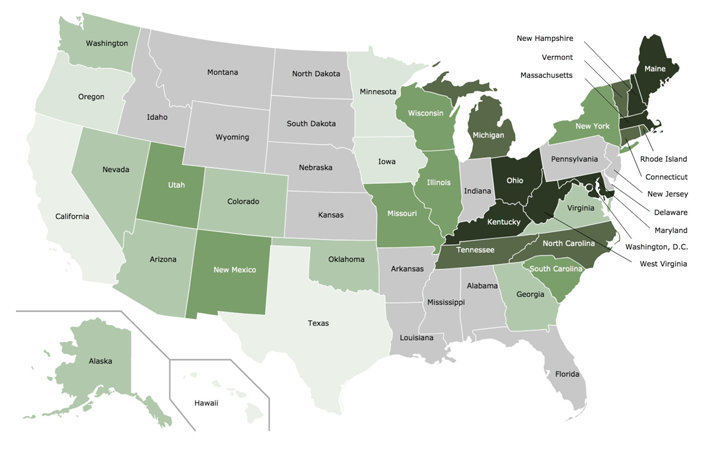 The Regions with the Least Significant and Most Significant Drug ...