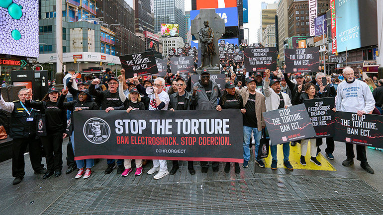 Human Rights Watchdog Marches to Ban Electroshock