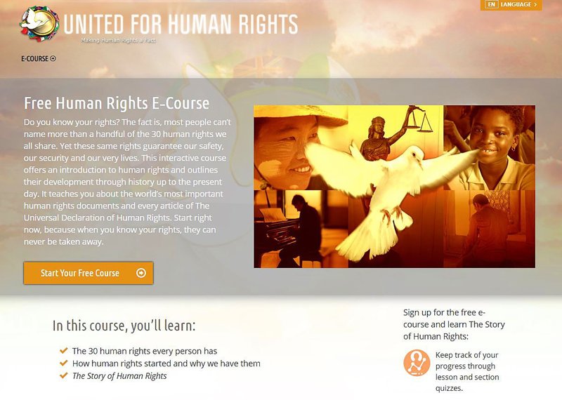 United for Human Rights Launches an Era of Online Peace Learning