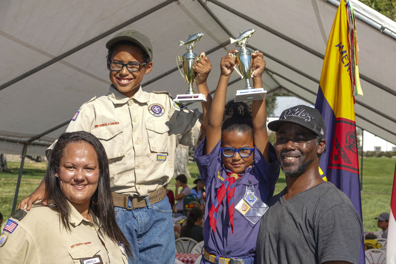 Scouts and Cubs Compete for a Fishing Tournament Prize
